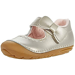 Stride Rite baby girls Soft Motion Makayla Mary Jane Flat, Champagne, 5.5 Toddler US