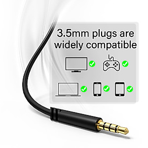 A10 Replacement Cord, Compatible with Astro A40 Headset, Inline Mute Cord for A40 A30 A10 Gaming Headsets / PS5, PS4, Xbox One Controller (6 Feet)