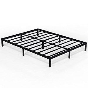 EMODA 10 Inch King Bed Frame No Box Spring Needed, Heavy Duty Metal Platform with Steel Slats, Noise Free, Easy Assembly, Black