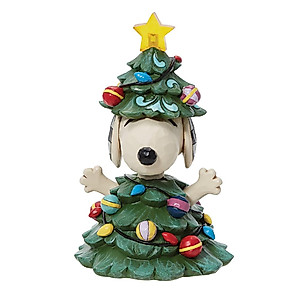 Enesco Jim Shore Peanuts Snoopy As Christmas Tree Figurine