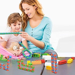 144pcs Random 24 Links Wacky Tracks Snap and Click Fidget Toys, Finger Sensory Toys, Snake Puzzles for Stress Relief, Party Bag Fillers, Party Favours, Random Color，Party Supplies，Carnival Gift