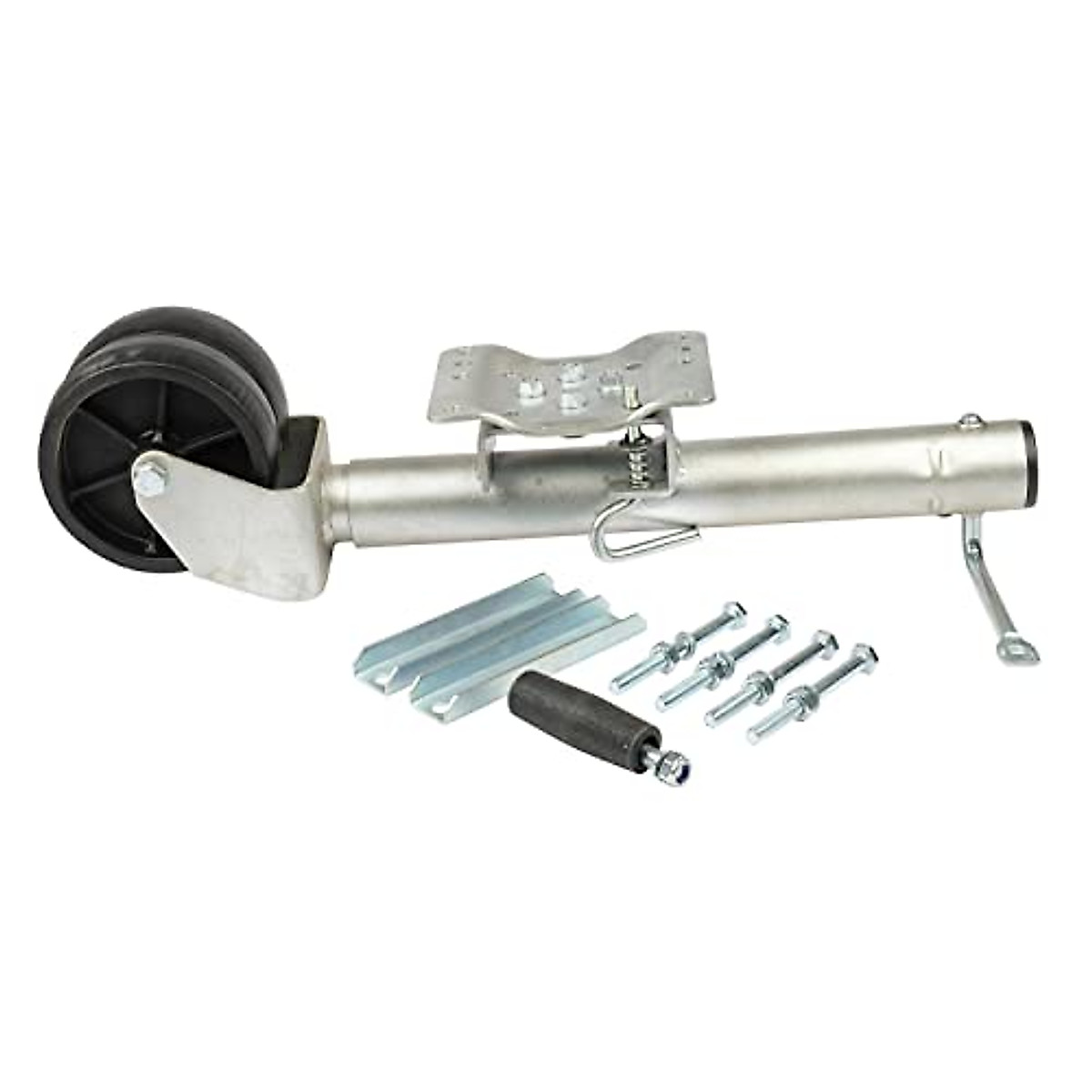 Mytee Products Swivel Trailer Tongue Jack with Dual Wheels, 2000 Lbs. Capacity | Heavy-Duty Trailer Jack with Rubber Wheel for RV, Boat, Utility & Marine Trailers