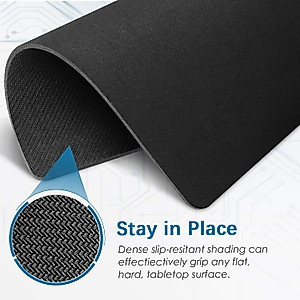 Mouse Pad 12.6×10.8×0.08 inches Premium-Textured Non-Slip Rubber Base Mouse Mat Mousepad for Office & Home, Black (2 Pack)