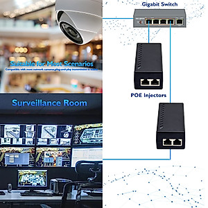 Gigabit PoE+ Injector Adapter - 30W 48V Power Over Ethernet Plus - 10/100/1000Mbps IEEE 802.3af/at Compliant - Up to 100 M (328 ft) Range, by ThePoEstore
