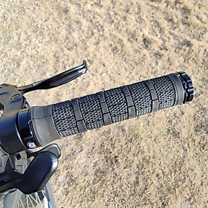 Bike Grips, LX LERMX Bicycle Handlebar Grips Made of Soft Non-Slip-TPR Rubber End Bike Handle bar Grips for MTB, BMX, Mountain, Downhill, Folding Bike, Beach Cruiser, Scooter