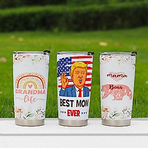 AREOK Mothers Day Gifts for Mom from Daughter Son, Best Mom Ever Gifts - Great Mom Mother Gifts, Mothers Day Birthday Tumbler Gift for Mom, 20 Oz Mom Tumbler Cup