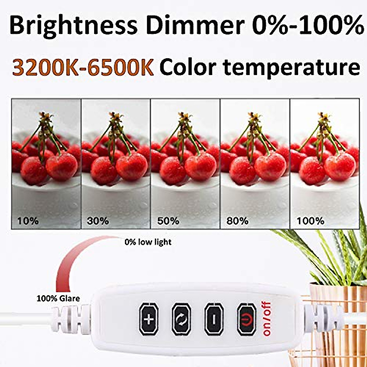 Photo Studio Light Box Kit, 12inch x 12inch Photography Adjustable Light Box with 80pcs SMD LED Beads, Portable Photo Shooting Tent with White Light Warm Light and 6 Color Background