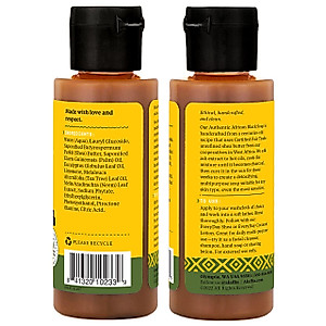 Alaffia Authentic African Black Soap Variety 2-Pack – All-In-One Liquid Soap, Travel-Size Eucalyptus Tea Tree + Full-Size Unscented Body Wash, Face Wash, Shampoo, Shaving Soap