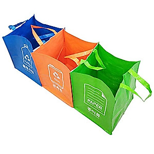 GARASANI 3 Pack Waterproof Separate Recycle Bag Waste Baskets (B Type)