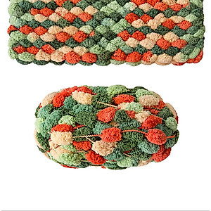 3 Rolls Pomp-A-Doodle Yarn,100% Polyester Jelly Bean POM-POM Ball Yarn for Crochet Knitting Handcraft Mat Pet Nest 450g (Quiet Night)