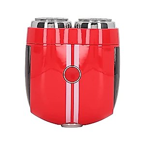 Electric Beard Trimmer, Zinc Alloy Mini Electric Shaver IPX7 Wet and Dry Dual Use for Traveling (Red)