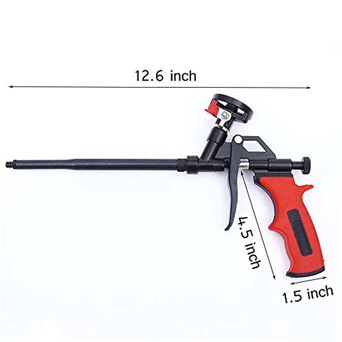 DAFEIKE Expanding Foam Gun, Upgraded Teflon Foam Dispensing Gun, Insulated Pro Foam Gun, Pu Foaming Sealant Sprayer for Caulking and Insulation, Pack of 2 Red