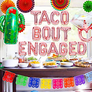 JeVenis Taco bout Engaged Banner Decoration Taco bout Love Engagement Decoration Taco Engagement Backdrop Mexican Wedding Bridal Shower Decoration