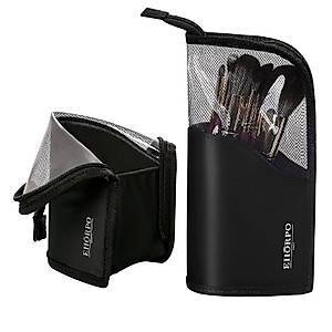 EIIORPO Makeup Brush Organizer Bag Travel Cosmetic Holder Bag Waterproof Dust-free Pencil Cup Holder Case with Zipper