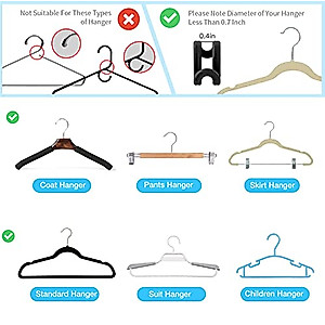 80 PCS Black Clothes Hanger Connector Hooks， Plastic Mini Cascading Hooks Organizer for Stack Clothes Space Saving for Closet Heavy Duty, Black