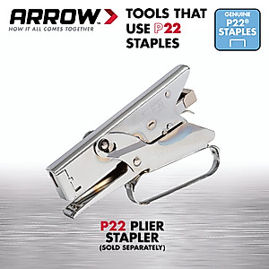 Arrow 224 Heavy Duty P22 Staples for Use with Plier-Type Paper and Bag Staplers in Restaurants, Offices, Classrooms, 5050-Pack, 1/4-Inch