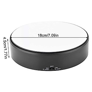 Yosoo Motorized Turntable Display, Mirror Surface 360° Rotary Display Stand Adjustable Rotating Speed Turntable Jewelry Holder, Battery Operated, for Display Jewelry, Watch, Digital Product