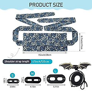 Bearded Dragon Carrier, Catcan Bearded Dragon Sling with Adjustable Reptile Sling Lizard Harness and Leash for Bearded Dragons Lizards and Small Pets