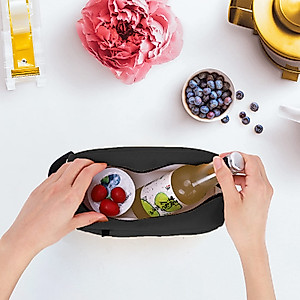 Cerbonny Small Cooler Bag Freezable Lunch Bag for Work School Travel,Leak-proof Small Lunch Bag,Small Insulated Bag For Kids/Adults,Freezable Snack Bag Fit For Yogurt (Black)