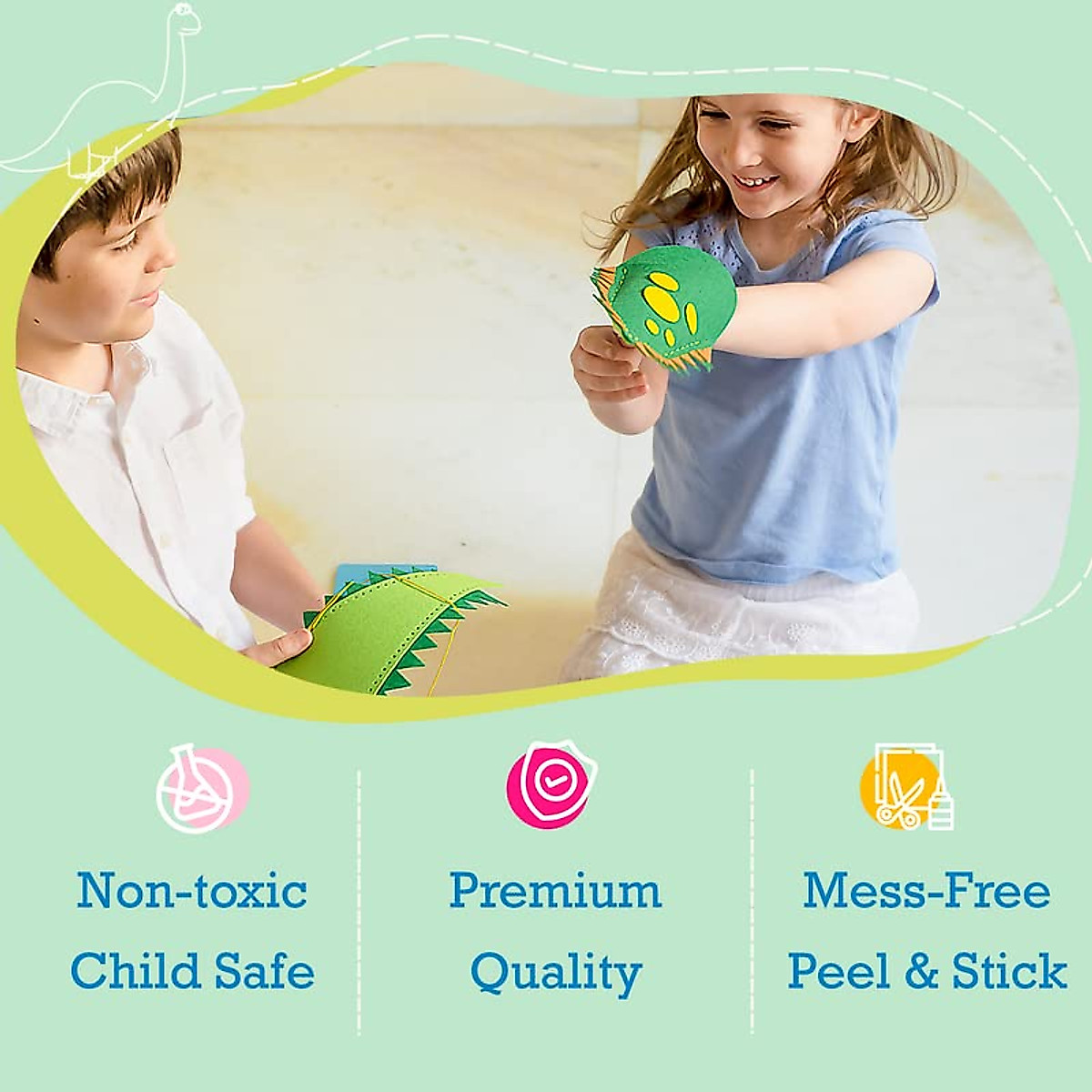 jackinthebox Dinosaur Themed Craft Kit and Educational Toy for Boys and Girls | 6 Activities-in-1 Kit | Great Gift for Kids Aged 5 to 8 Years Old | Learning Stem Toys (Dinosaur 6-in-1)