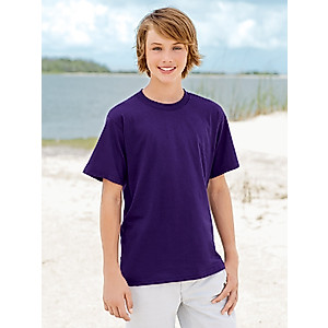 Fruit of the Loom Youth 5 oz. HD Cotton™ T-Shirt S CHOCOLATE