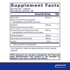 Pure Encapsulations LVR Formula | Hypoallergenic Supplement with Antioxidant Support for Liver Cell Health | 60 Capsules