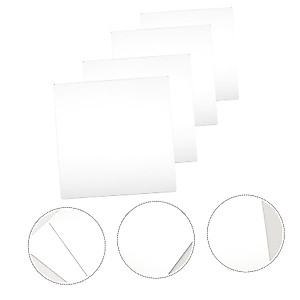 Holibanna Full Body Mirror 4pcs Acrylic Tile Decals Lasting Acrylic Sticker Reflective Sticker Specular Wall Sticker Round Mirror Acrylic Mirror Wall Sticker 15c Tile Stickers