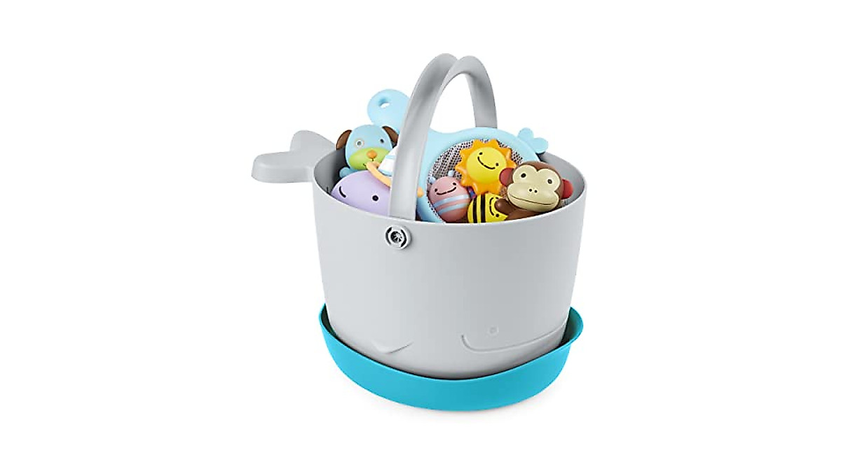 Skip Hop Moby Stowaway Bucket - Fun Bath Toy Storage