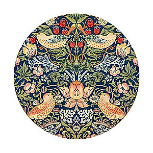 Bird Pattern Vintage Trees Plants Retro Botanical Leaves PopSockets Grip and Stand for Phones and Tablets