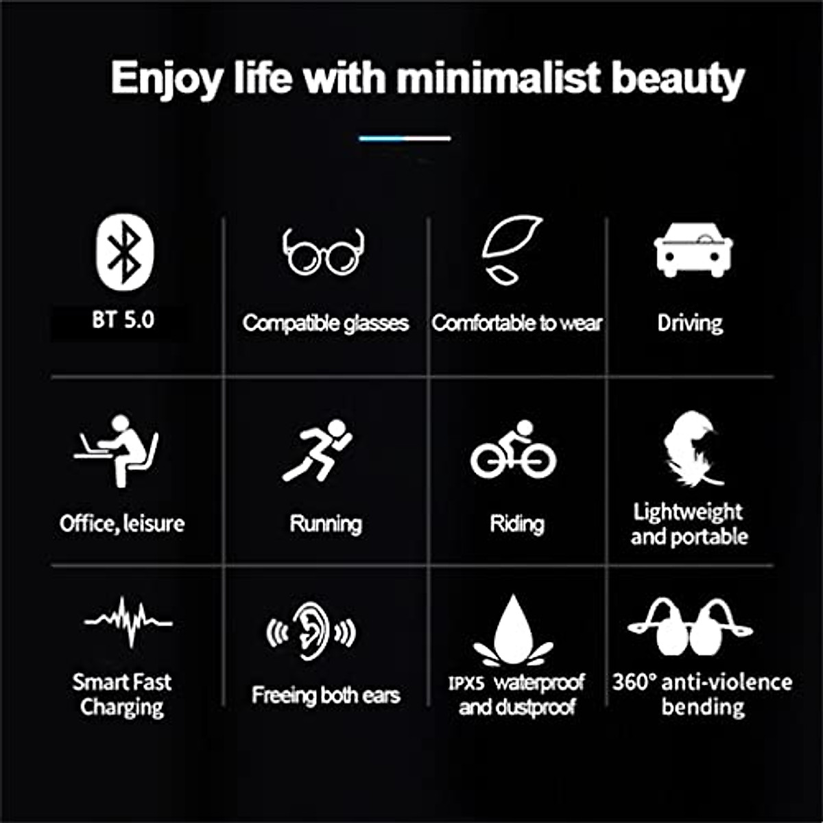 Bone Conduction Headphones Wireless Bluetooth Headset, Open Ear Stereo Music Sweat Resistant Answer Phone Call, for Game, Office, Home,Pink