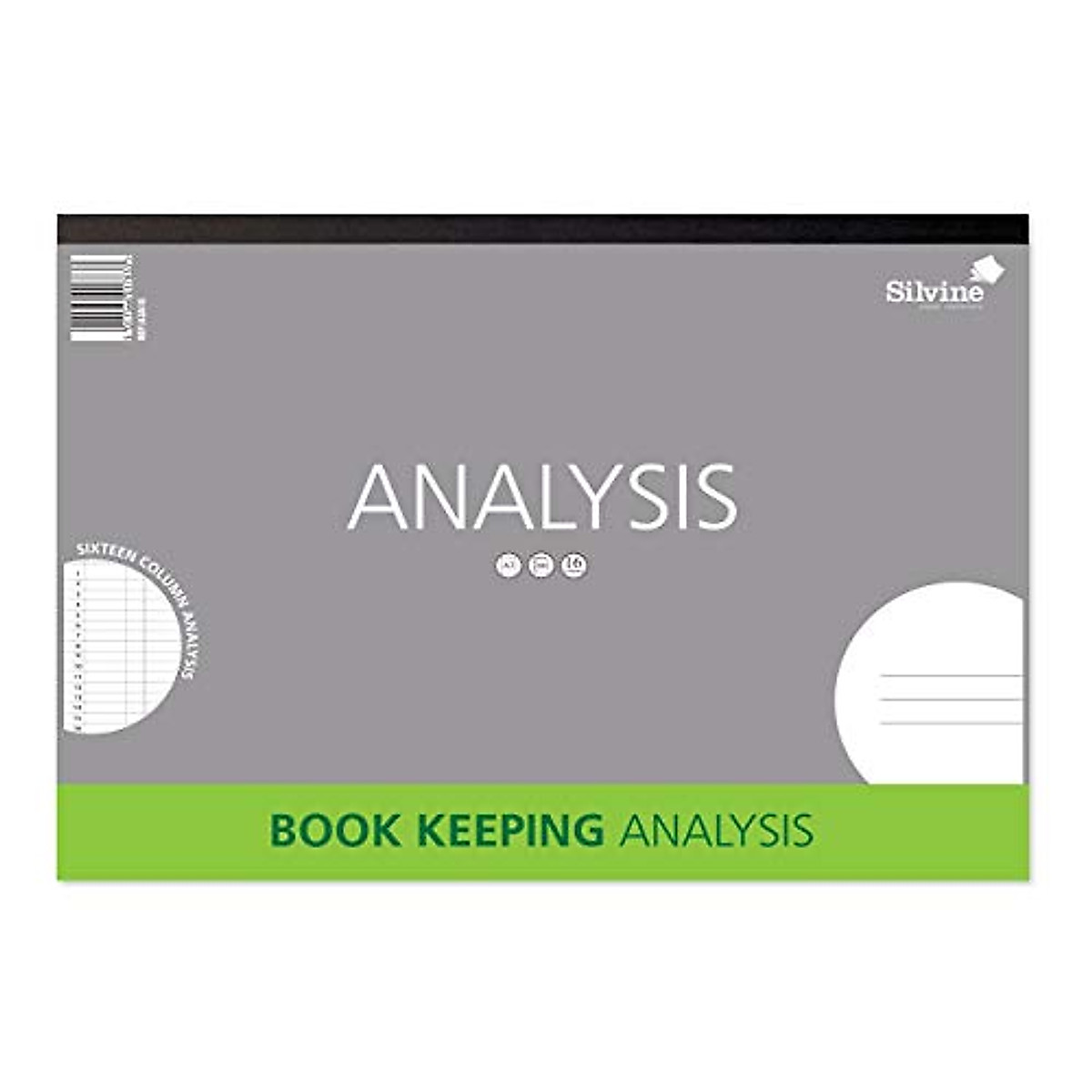 Silvine A3 Book Keeping Analysis Pad, 80 Pages Printed 'Analysis' 16 Columns - Ref A3A16