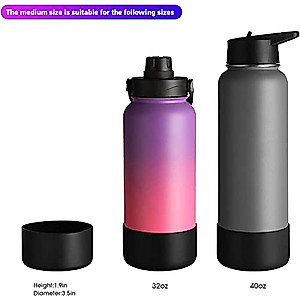 WAPEST Protective Silicone Boot for 32oz - 40oz Hydroflask, Simple Modern, Takeya, Iron Flask and Most Wide Mouth Water Bottle, BPA Free Bottom Silicone Sleeve Cover Water Bottle Accessories, White
