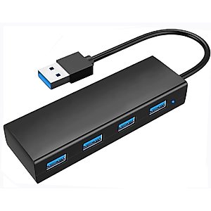 USB 3.0 Hub 4-Port 5Gbps, JUEJUEZI USB Splitter Expander for MacBook, Laptop, Xbox, Flash Drive, HDD, Console, Printer, Camera, Keyborad, Mouse, Windows 10/8, Linux, 1m/3.3ft