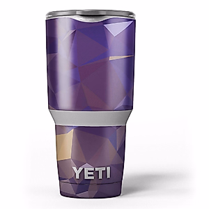 Design Skinz Purple Geometric V12 - Skin Decal Vinyl Wrap Kit Compatible with The Yeti Rambler Cooler Tumbler Cups