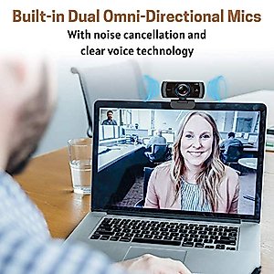 NexiGo N980P 1080P 60FPS Webcam with Microphone, HD USB Computer Camera, Built-in Dual Noise Reduction Mics, 120 Degrees Wide-Angle for Zoom/Skype/FaceTime/Teams, PC Mac Desktop (Renewed)