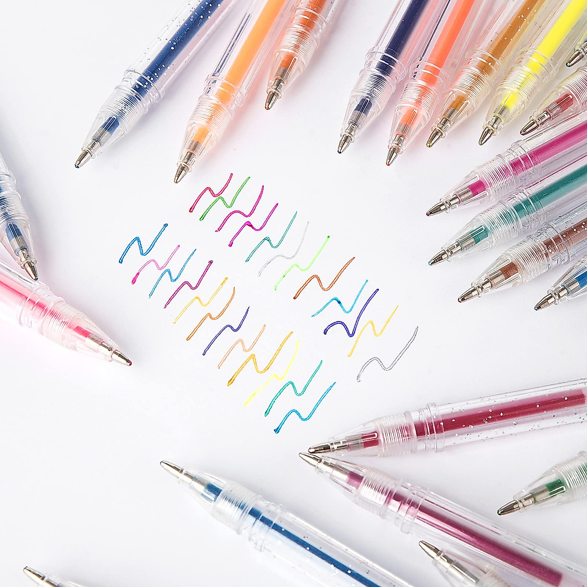 MINAGOO 24 Pack Mini Glitter Gel Pen,Tiny Pens for School,Office and Home… (1)