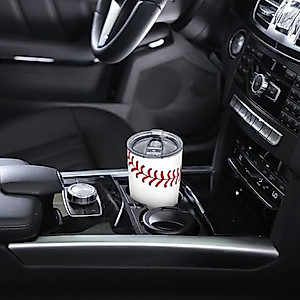 IYERSKD Baseball Lace 20 oz Stainless Steel Tumbler Vacuum Insulated Leakproof Travel Mug for Car Office Gym