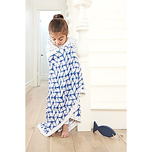 aden + anais Silky Soft Dream Blanket | 100% Viscose Bamboo Muslin Baby Blankets for Girls & Boys | Ideal Newborn Nursery & Crib Blanket | Unisex Toddler & Infant Boutique Bedding, Indigo Shibori Blue