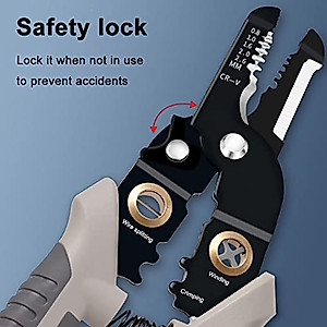 WMGoods Wire Stripper Wire Stripper Tools Professional Wire Stripper Wire Cutter, Wire Press Wiring Tools and Multi-Function Hand Tools, Wire Stripper, Multi-Function Wire Stripper