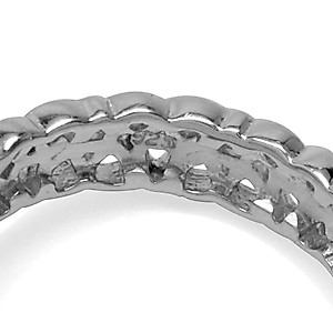 Silvershake Natural Trillion Shape Amethyst 925 Sterling Silver Triquetra Celtic Knot Eternity Ring Size 7