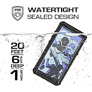 Ghostek Nautical Waterproof Galaxy Note 8 Case with Screen Protector - Slim Heavy Duty Protection (Black)