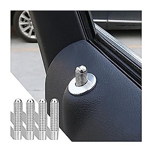 BESULEN Car Door Lock Pin, Aluminum Alloy Inner Door Lock Knobs Pin Stick Cover, 4 Pieces Car Door Lock Pull Knobs, Car Interior Modification Accessories Universal for SUV Pickup Truck