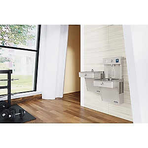 Elkay LVRCTL8WSK EZH2O Vandal-Resistant Bottle Filling Station &, Bi-Level Cooler Filtered 8 GPH Stainless