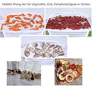 TANOVCEP Foldable Drying Net for Vegetables, Fish, and Dehydrated Goods, Multi-Tiered Food Drying Net, Versatile Drying Rack, Windproof Design, Zipper Closure for Insect Protection 4Layer