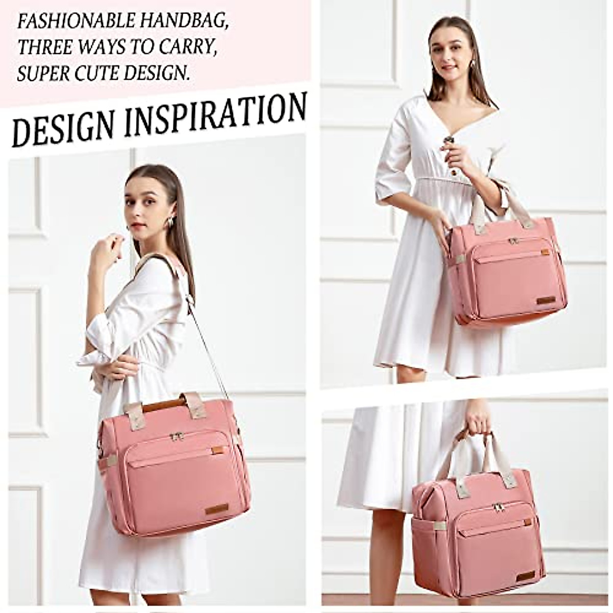 Womens Cooler Bag 22qt Collapsible Pink Soft Sided Car Cooler, 36 Can Lunch Cooler, Large Portable Leakproof Lunch Tote Bag Wine Cooler for School, Travel, Beach, Camping, Picnic, Fishing, Floating