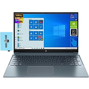 HP Pavilion Laptop 15.6" Touchscreen IPS FHD (Intel i7-1355U, MX550 2GB, 32GB RAM, 1TB PCIe SSD, Backlit KYB, WiFi 6, Bluetooth 5.2, HD Webcam, Win 11 Pro) w/DKZ Hub USB Port Expander