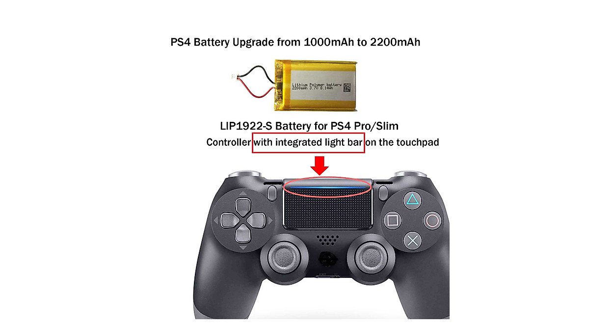 AOLIKES 2200mAh Battery Replacement for PS4 Pro Controllers