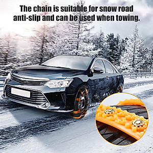 DEDC 10 PCS Car Snow Chains, Universal Fit Anti-Slip Car Chains,Winter Driving Security Chain, Emergency Thickening Anti Skid Snow Grips for SUV Car, Traction Mud Chain for Tire Width 7.2-11.6 Inches