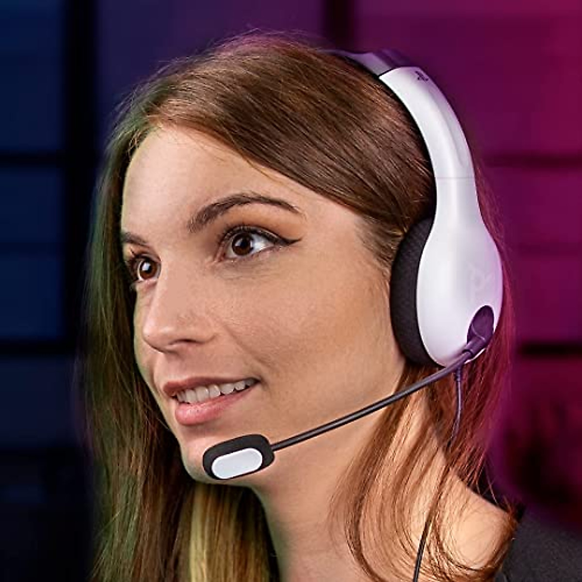 PDP LVL30 Wired Headset with Single-Sided One Ear Headphone for PC, Xbox - Mac, Tablet Compatible - Noise-Cancelling Mic - Lightweight, Cool Comfort, Great for Gaming, School and Remote Work - White
