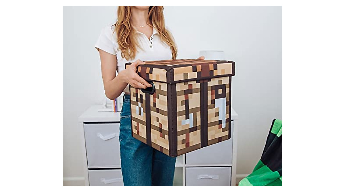 Minecraft 13-Inch Crafting Table Storage Bin - Organize in Style